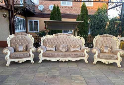 Мягкая диван два кресла «Романо»