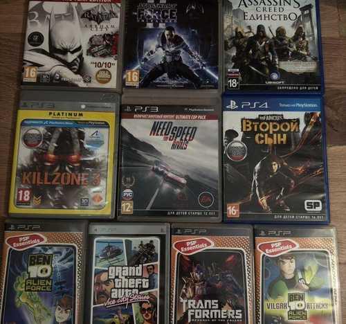Диски psp ps3 ps4