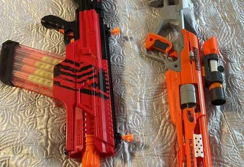 Nerf автомат на батарейках, 2 штуки сразу