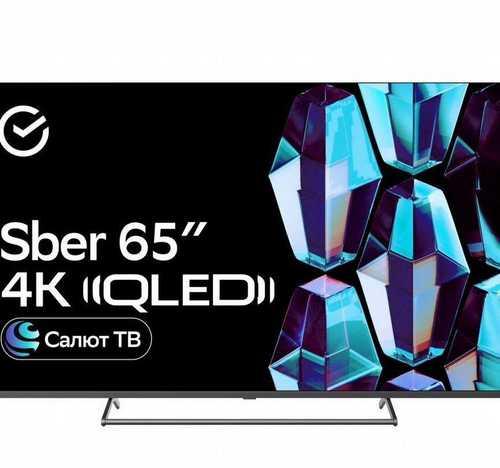 65" Телевизор Sber SDX 65UQ5231 qled титан 3840x21