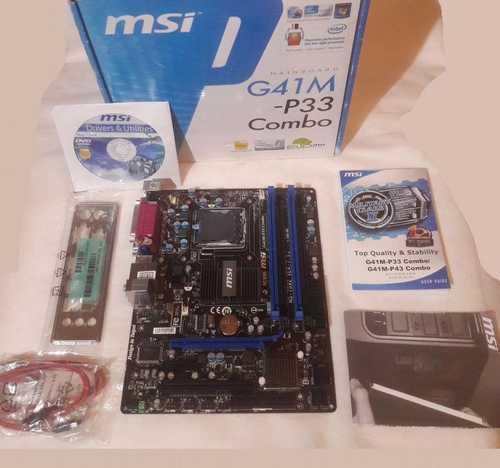 Новая материнка 775 MSI G41M-P33 Combo DDR3 DDR2