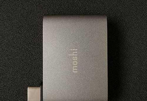 Адаптер Moshi USB-C to dual usb-a titanium gray