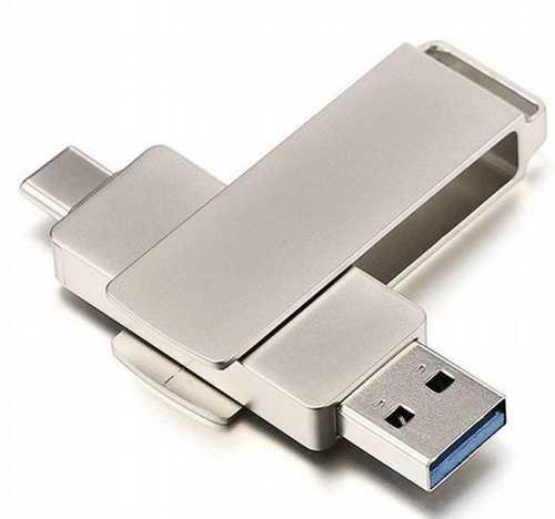 00-00030045 Флеш-накопитель modern 64GB USB3.0 Type-C (m) металл серый, GoPower