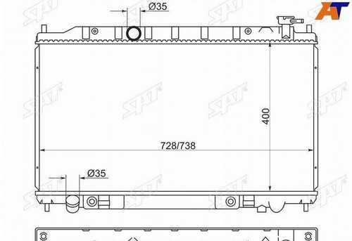 Радиатор охлаждения Ниссан Теана 03- QR25