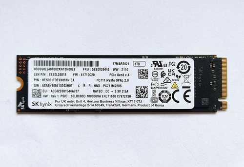 Sk hynix 1TB SSD nvme запись 3280 новая