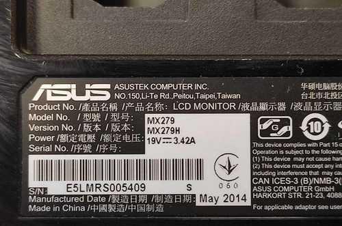 Плата монитора asus MX279H