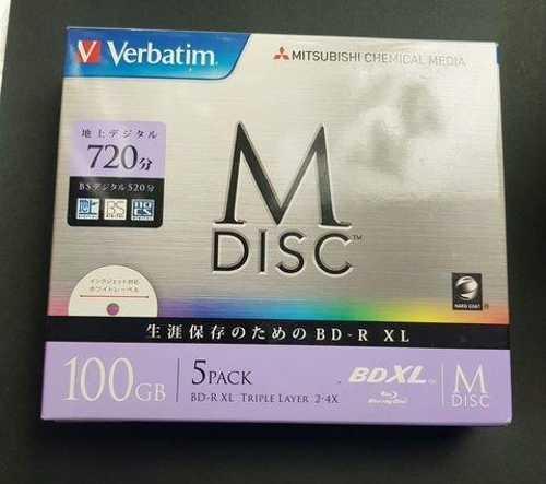 Коробка M-Disc Blu-Ray Verbatim BD-R XL 100 Gb