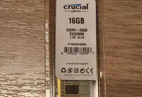 Crucial 16 гб DDR4 2666 мгц dimm CT16G4WFD8266