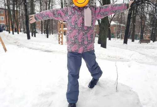 Зимняя куртка,Зимний костюм для девочки 128