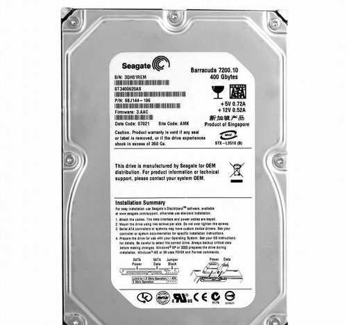 Жесткий диск Seagate ST3400620AS 400Gb sataii 3,5