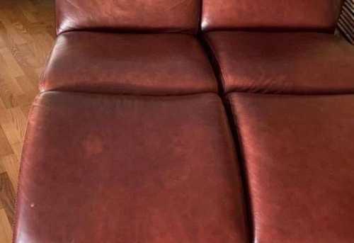 Кресло лежак кожаный