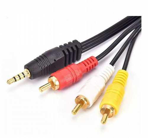 Кабель 3.5 Jack 4 pin - 3 RCA 3.0 метра