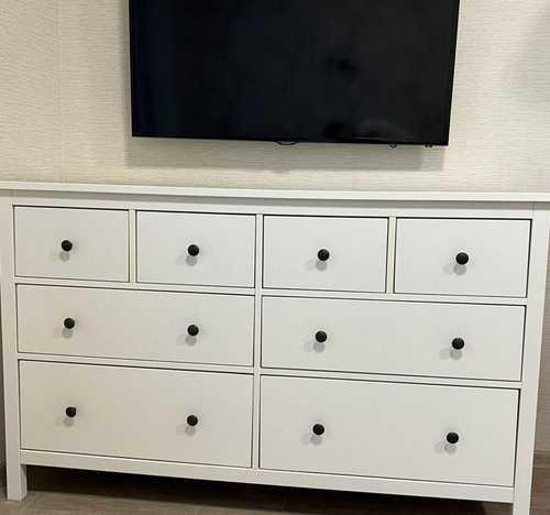 Комод IKEA хемнэс (hemnes) 8 ящиков, белый бу