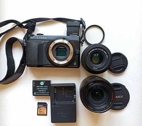 Беззеркальный фотоаппарат lumix gx-7 25мм 14-140мм