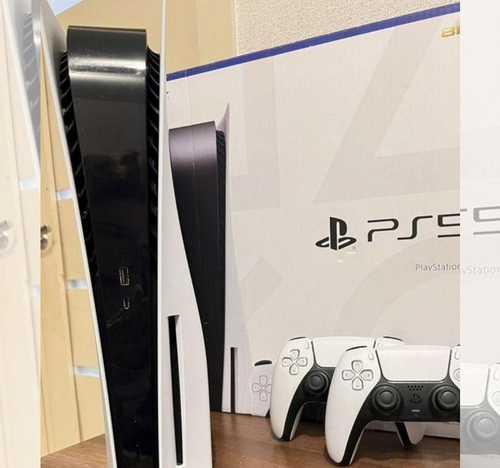 Sony playstation 5 ps5 с дисководом 2 джойстика