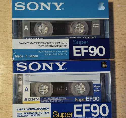 Аудиокассеты sony Super EF 90(1989,90)