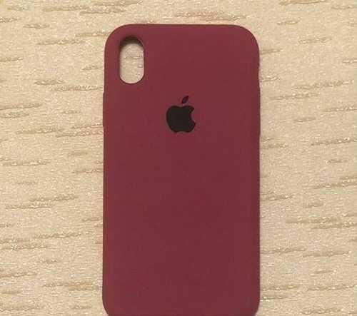 Чехол silicone case на iPhone XR красный