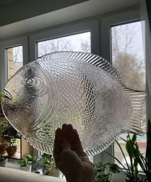 Блюдо тарелка рыба большая