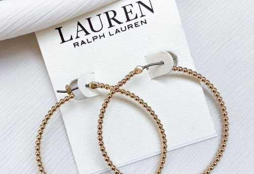 Новые серьги Ralph Lauren тонкие кольца конго