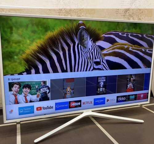 Белый Samsung 43” (108 см) HDR, WiFi, SMART, Tizen