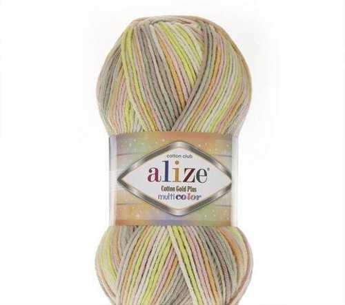 Пряжа для вязания cotton gold plus multi color (Al