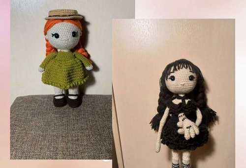 Кукла "Уэнсдей" и Кукла "Энн" вязаные