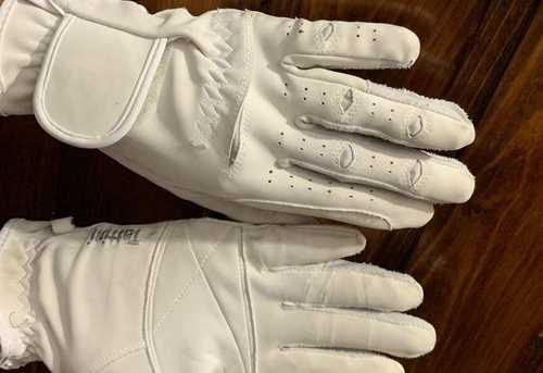 Белые конные перчатки Tattini