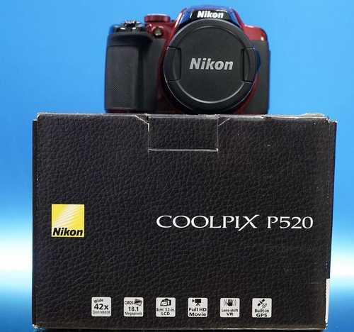 Фотоаппарат Nikon Coolpix P520 Красный