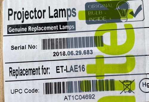 Лампа для проектора panasonic ET-LAE 16