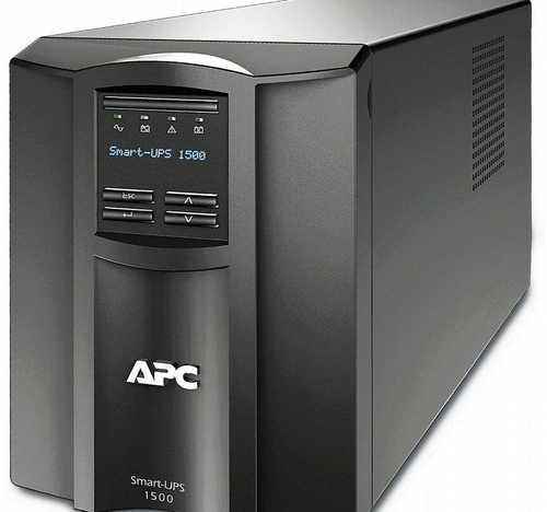 Источник бесперебойного питания apc smart-ups smt1500ic 1000вт 1500ва черный
