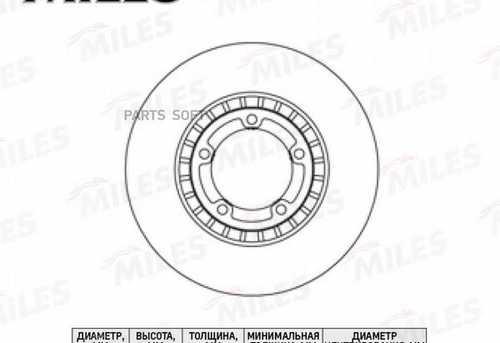 Miles K001079 Диск тормозной hyundai H1/starex 01