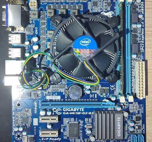 Gigabyte GA-H61M-d2-b3   i3   8Gb   кулер