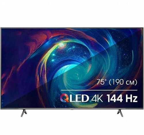 Телевизор Hisense 75E7KQ PRO, qled, 4K Ultra HD, темно-серый, смарт тв, vidaa