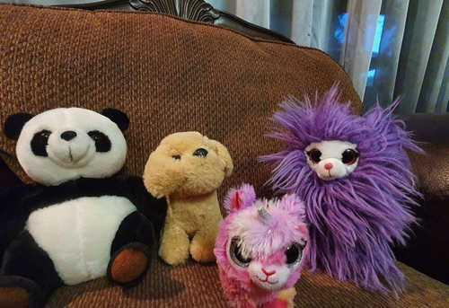 Альпака, лама, панда, собака мягкие игрушки