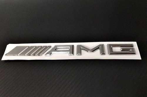 Эмблема на багажник AMG A со скосом копия хром