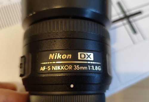 Объектив Nikon DX AF-S nikkor 35mm 1:1.8G
