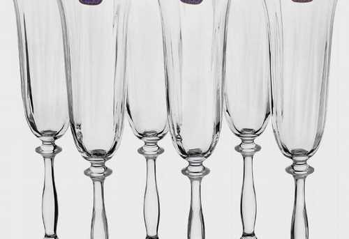 Новый набор бокалов для шампанского Crystalex