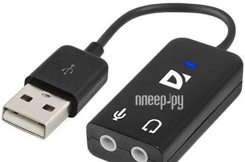 Defender Audio USB - 2х3.5 Jack 0.1m 63002