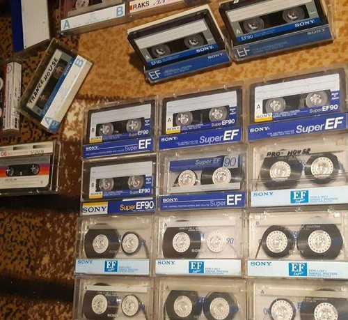 Аудиокассеты Sony Super EF90 12шт