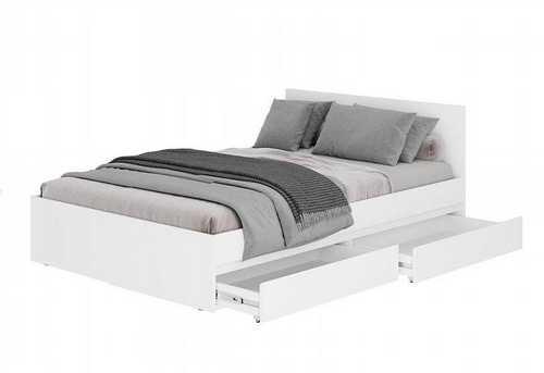 Кровать с ящиками белая Симпл 120х200 см