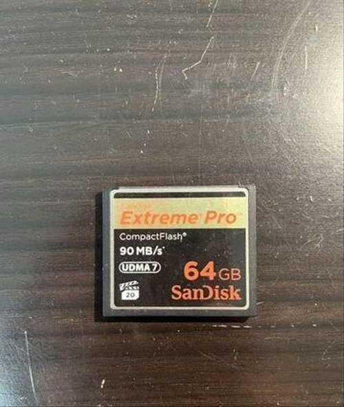 Карта памяти sandisk extreme pro CF 64GB