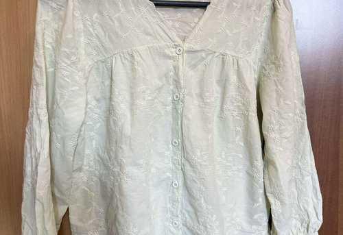 Рубашка блузка с вышивкой хлопок