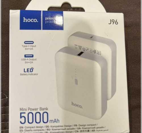 Повербанк hoco 5000 mAh новый