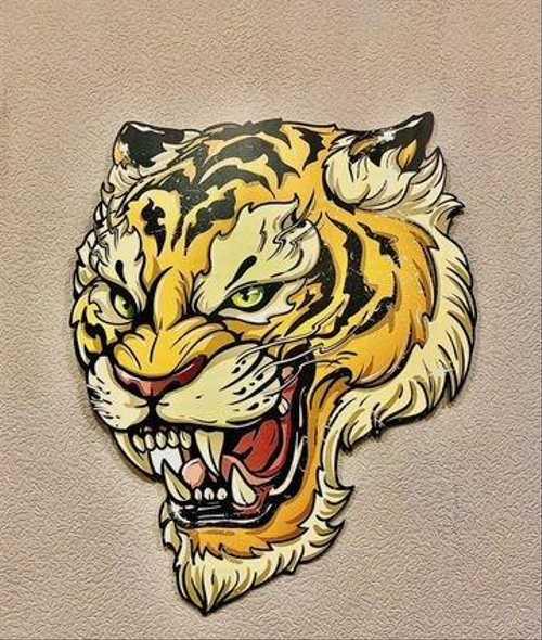 Картина «тигр» из дерева. Ручная работа