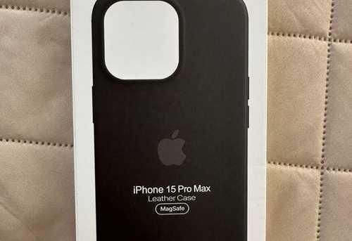 Чехол кожаный на iPhone 15 pro max