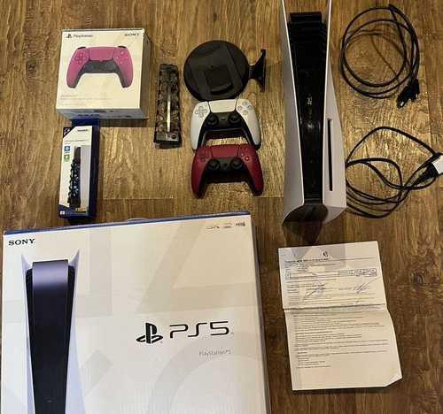 Sony playstation 5 ps5 с дисководом 2 джойстика