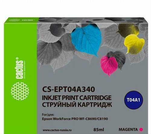 Картридж струйный Cactus CS-EPT04A340 T04A3 пурпур