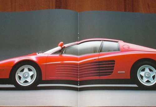 Ferrari Testarossa рекламный буклет каталог 1988