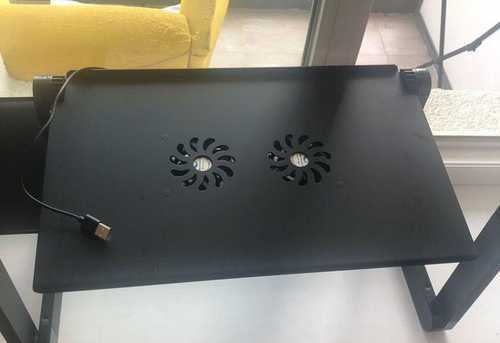 Складной стол трансформер под ноутбук с кулером