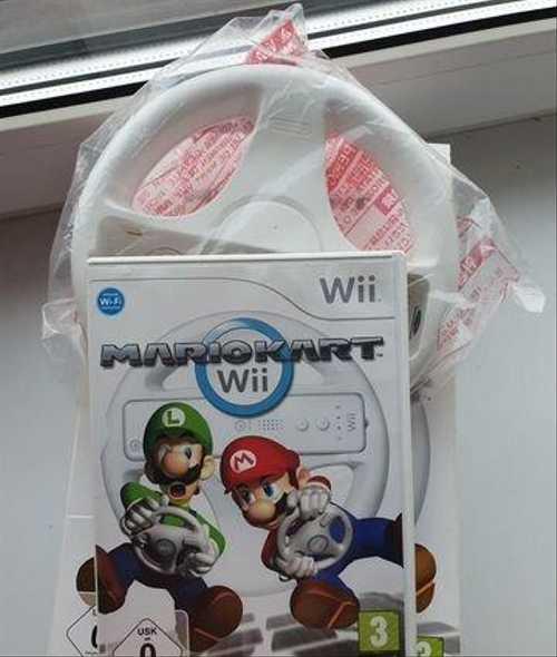 Nintendo Wii Mario Kart + игровой руль Wheel